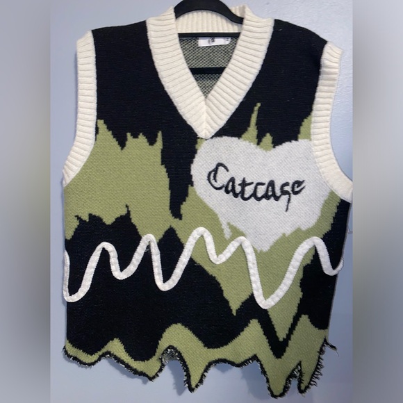catcase | Sweaters | Catcase Funky Drip Vest | Poshmark